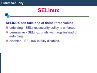 Linux security firewall and SELinux | PPT