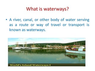 logistics by waterways | PPTX