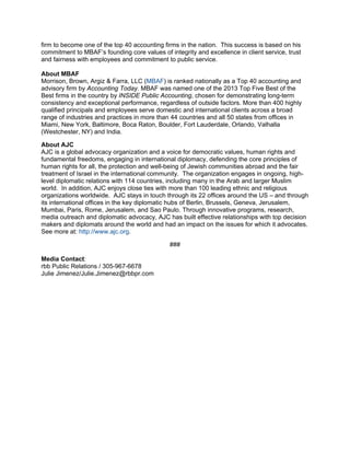 MBAF's Tony Argiz Honored with American Jewish Committee's National ...