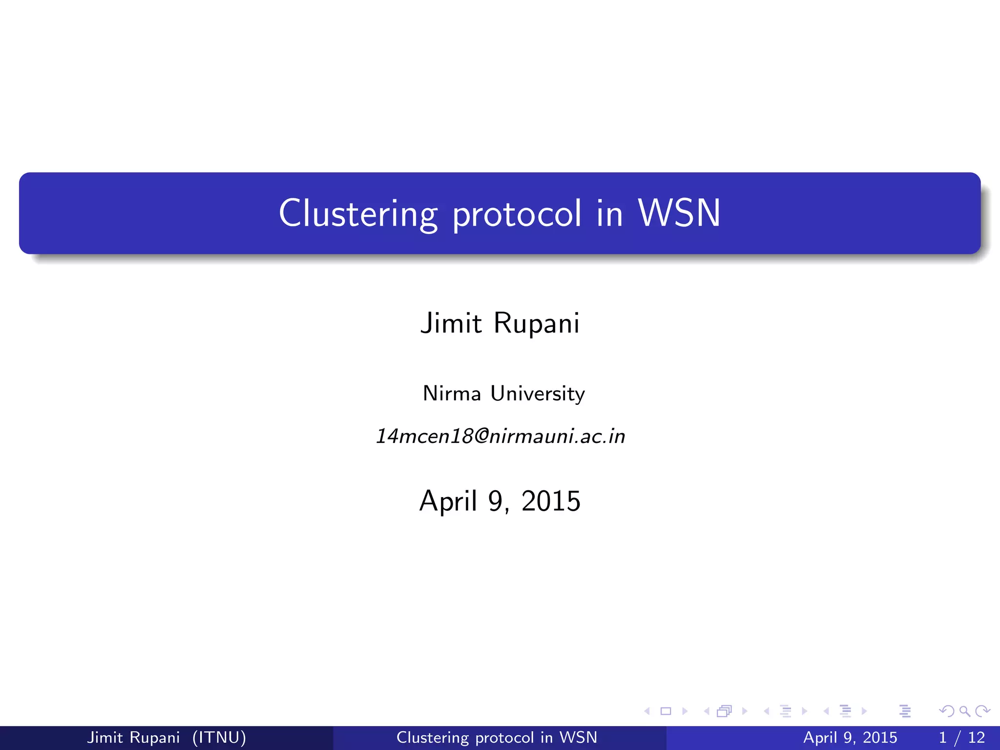 clustering protocol in WSN:LEACH | PDF