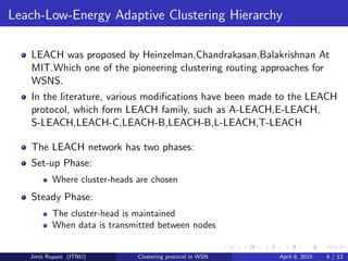 clustering protocol in WSN:LEACH | PDF