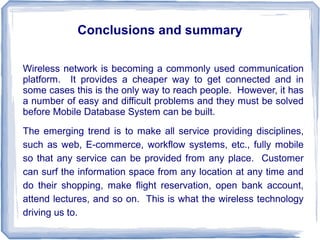 Mobile / Nomadic Databse | PPT