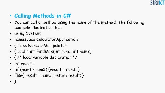 14method in c#