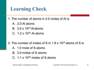 A brief introduction to the mole concept | PPTX | Chemistry | Science