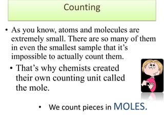 A brief introduction to the mole concept | PPTX | Chemistry | Science