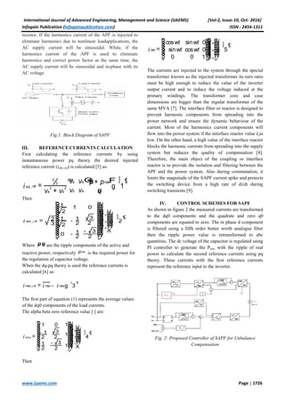 Mitigation Unbalance Nonlinear Loads and Dissimilar Line Currents Using Shunt Active Power ...