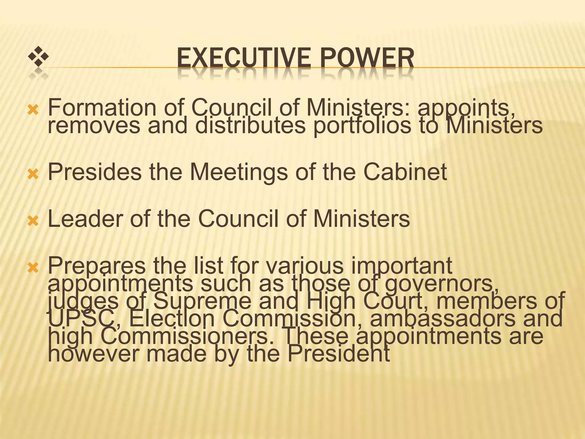 prime minister and council of minister | PPTX