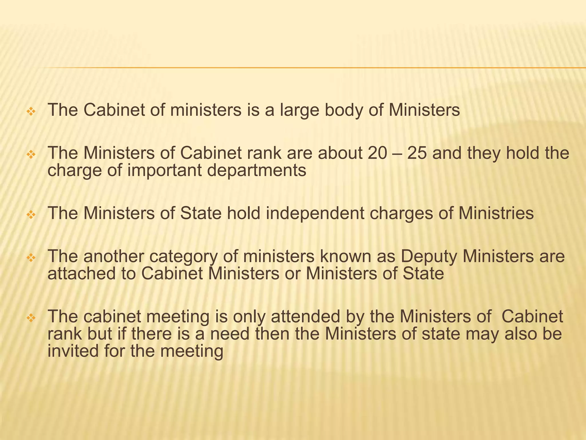 prime minister and council of minister | PPTX