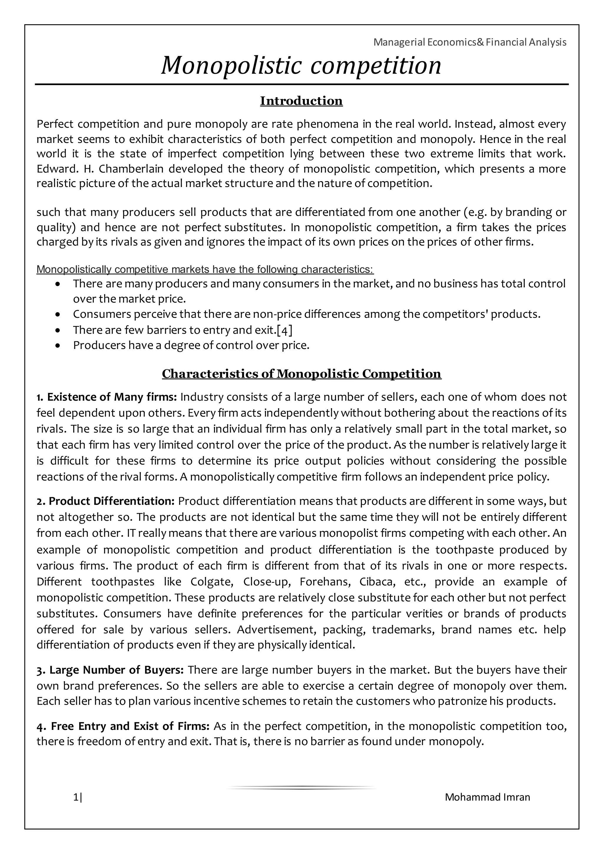 14 Monopolistic competition | PDF