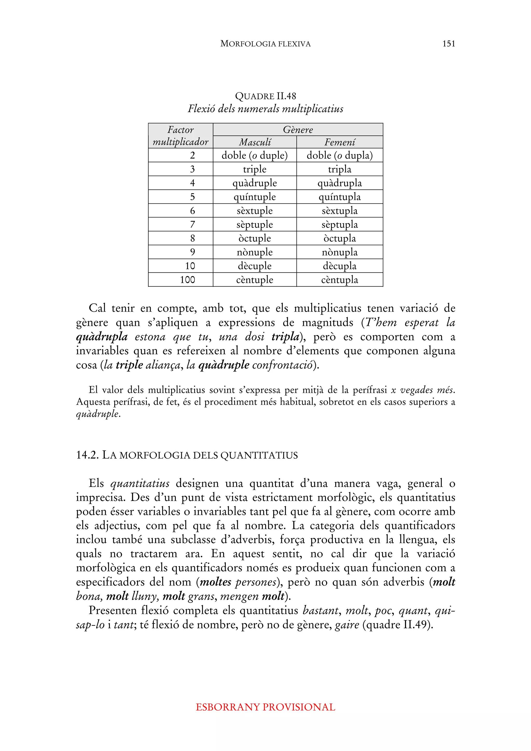 14 morfologiaquantificadors | PDF | Free Download