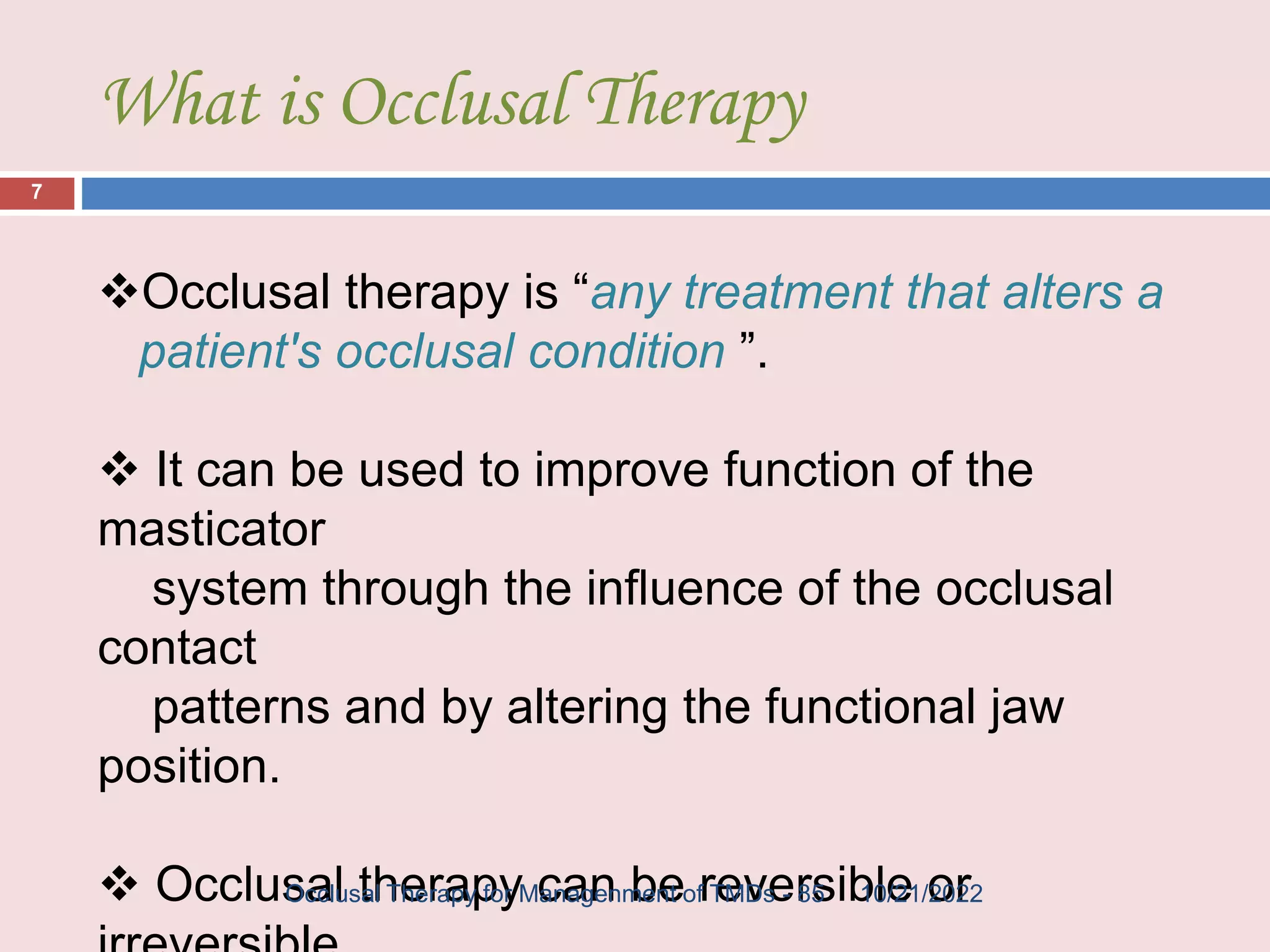 14 Occlusal therapy for management of TMDs.pptx
