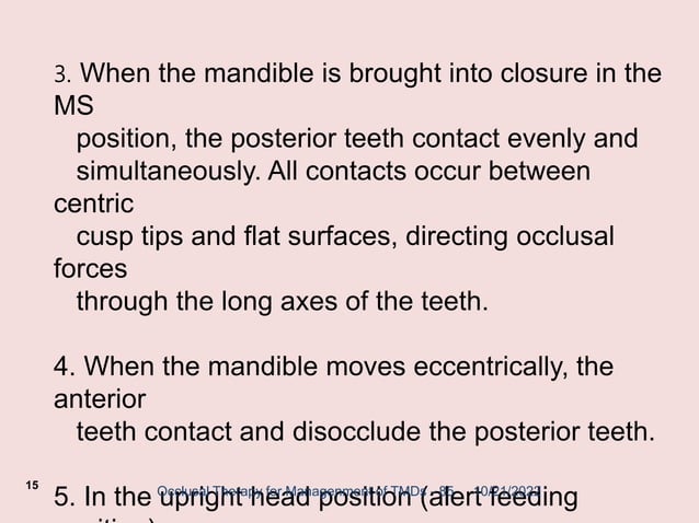 14 Occlusal therapy for management of TMDs.pptx | Physical Therapy ...