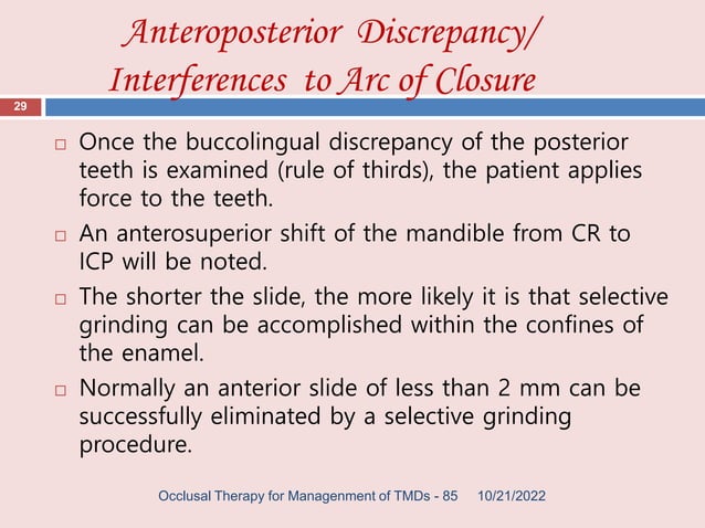 14 Occlusal therapy for management of TMDs.pptx | Physical Therapy ...