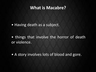 Oliver Twist as the Macabre of Childhood | PPT