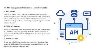 14 Open-Source API Management Platforms to Rely This Year | PPT