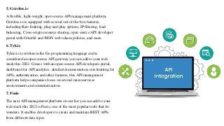 14 Open-Source API Management Platforms to Rely This Year | PPT