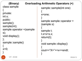 14 operator overloading | PPT