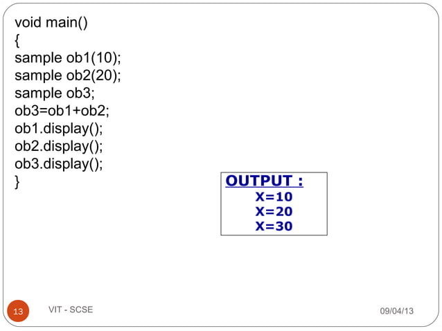 14 operator overloading | PPT 14 operator overloading | PPT