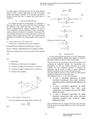 Sag-Tension Analysis of AAAC Overhead Transmission Lines for Hilly ...