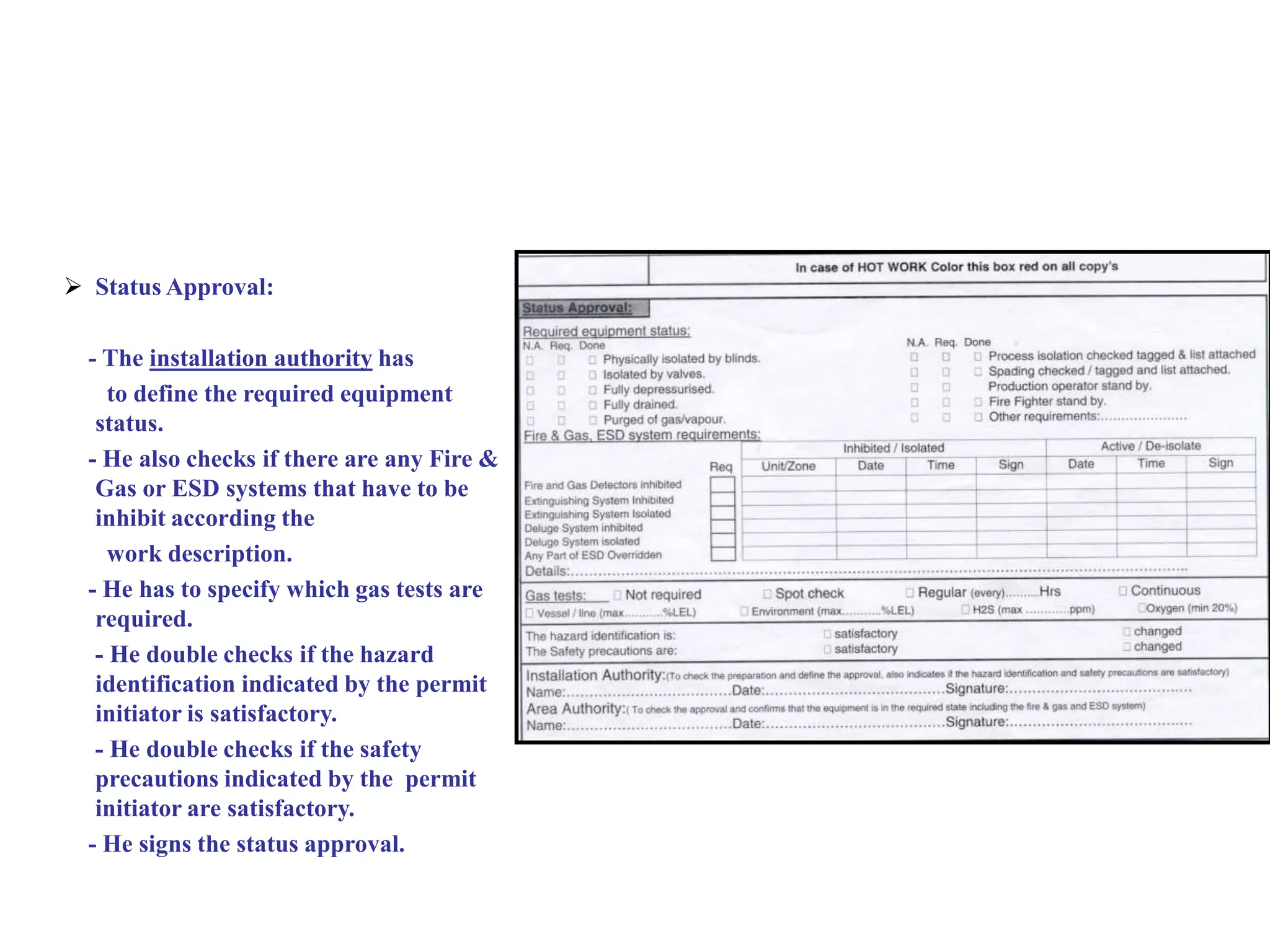 PERMIT TO WORK system WP PTW safety officer rolei.ppt