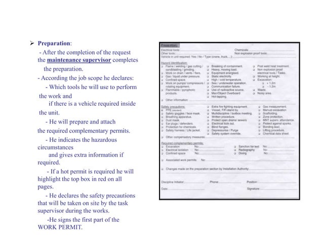 PERMIT TO WORK system WP PTW safety officer rolei.ppt
