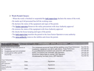 PERMIT TO WORK system WP PTW safety officer rolei.ppt