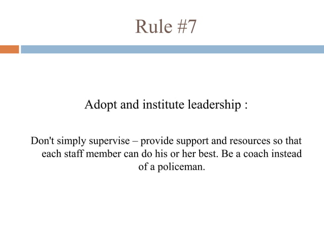 Deming’s 14 Points on Total Quality Management - TQM - W. Edwards ...