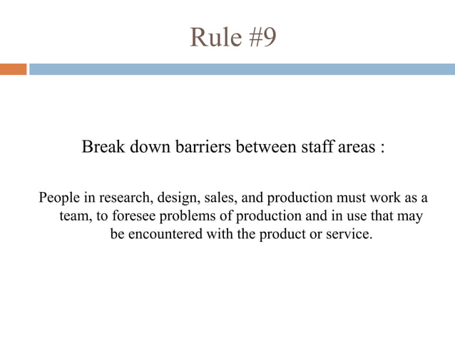 Deming’s 14 Points on Total Quality Management - TQM - W. Edwards ...