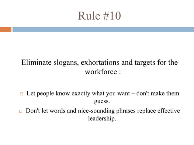 Deming’s 14 Points on Total Quality Management - TQM - W. Edwards ...