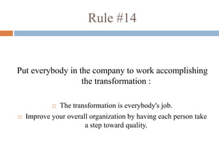 Deming’s 14 Points on Total Quality Management - TQM - W. Edwards ...