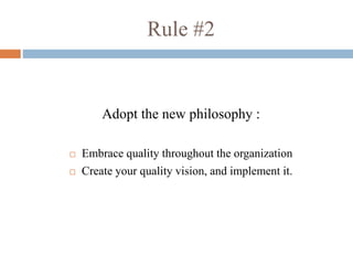 Deming’s 14 Points on Total Quality Management - TQM - W. Edwards ...