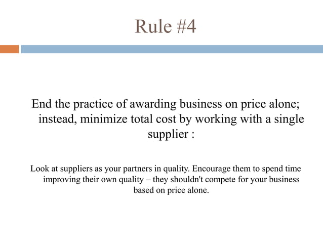 Deming’s 14 Points on Total Quality Management - TQM - W. Edwards ...