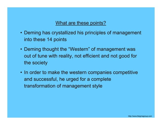14 Points Of Deming | PDF