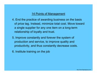 14 Points Of Deming | PDF