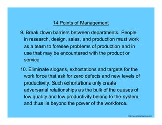 14 Points Of Deming | PDF