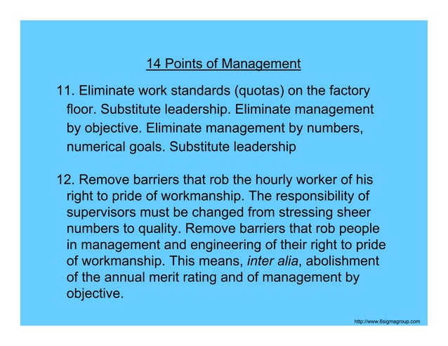 14 Points Of Deming | PDF
