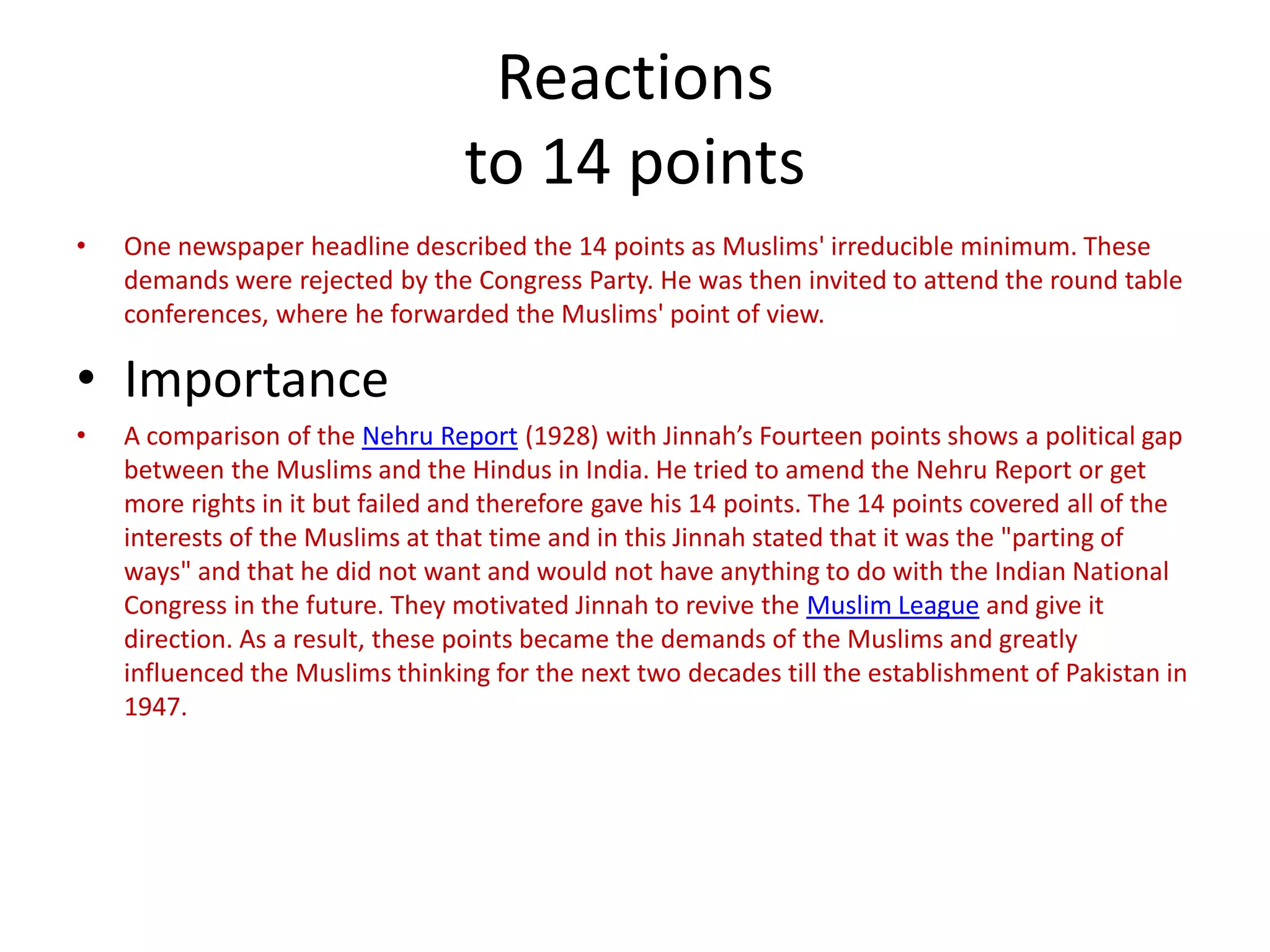 14 points of quid e azam | PPTX