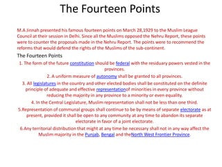 14 points of quid e azam | PPT