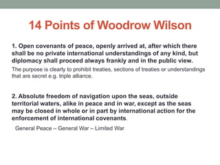 Woodrow Wilson's 14 Points | PPTX