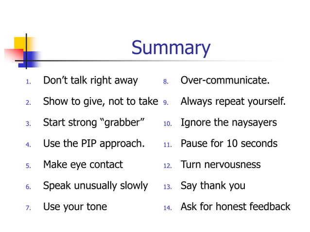 14 Powerful Tips For Perfect Presentation Pptx Resume Writing And