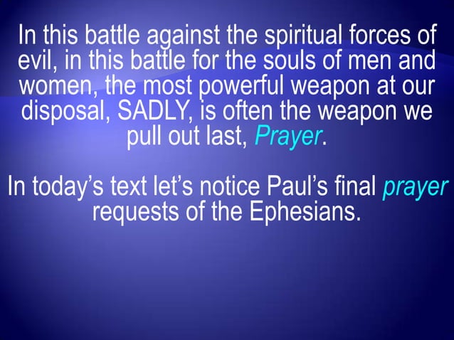 14 Pray At all times! Ephesians 6:18-24 | PPT