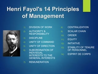 14 principles of management | PPTX