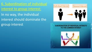 Principle Of Subordination Of Individual Interest To General Interest