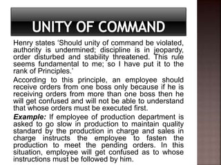 14 principles of management by henri fayol | PPTX