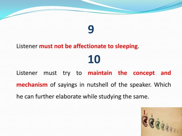 14 principles of speaker and listener | PPT