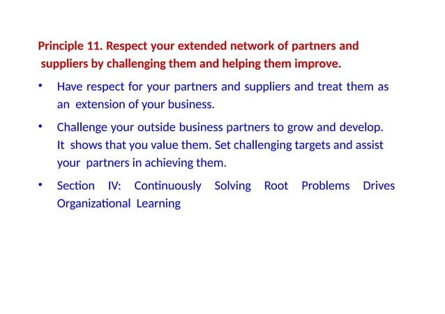 14 Principles of Lean Toyota Production System | PPTX