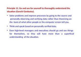 14 Principles of Lean Toyota Production System | PPTX