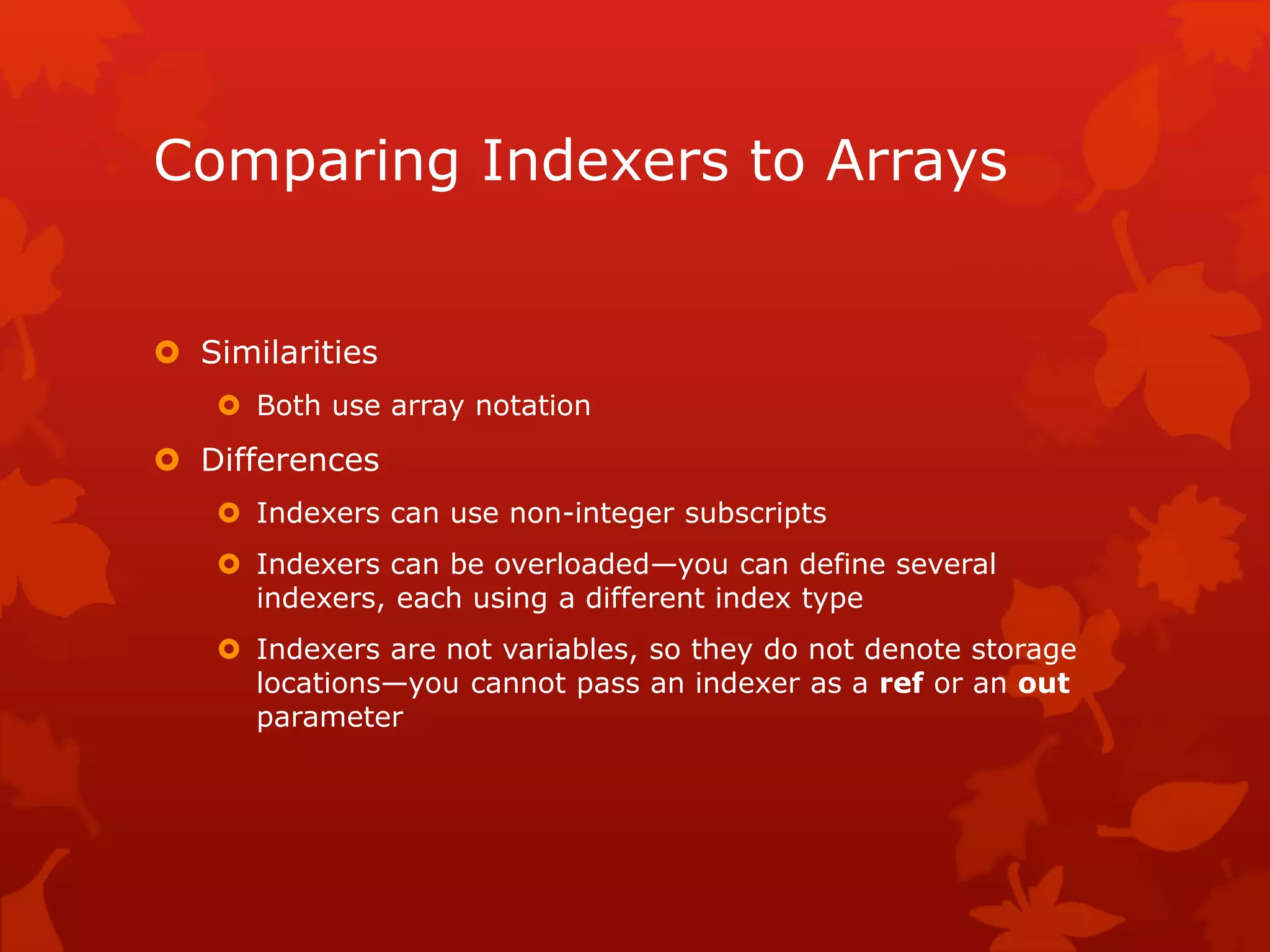 Module 14 properties and indexers | PPTX