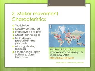 The use of Moodle in STEM education, maker spaces and Fab Labs; Pieter ...