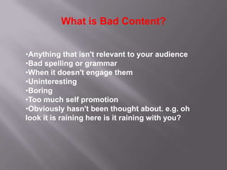 14 reasons why bad content equals a slow death & how to avoid it | PPTX ...